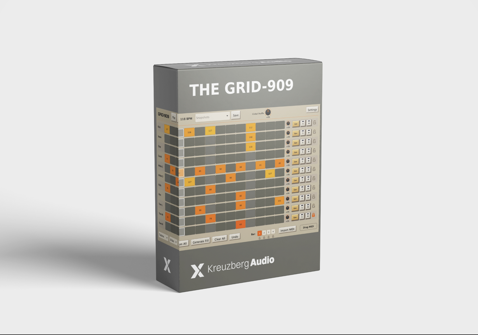 Grid-909 – MIDI Drum Pattern Generator - Kreuzberg Audio